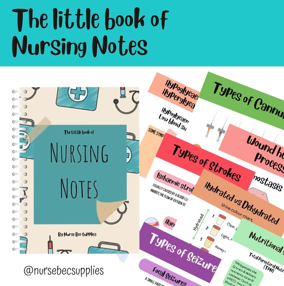 The little book of Nursing Notes – Nurse Bec Supplies