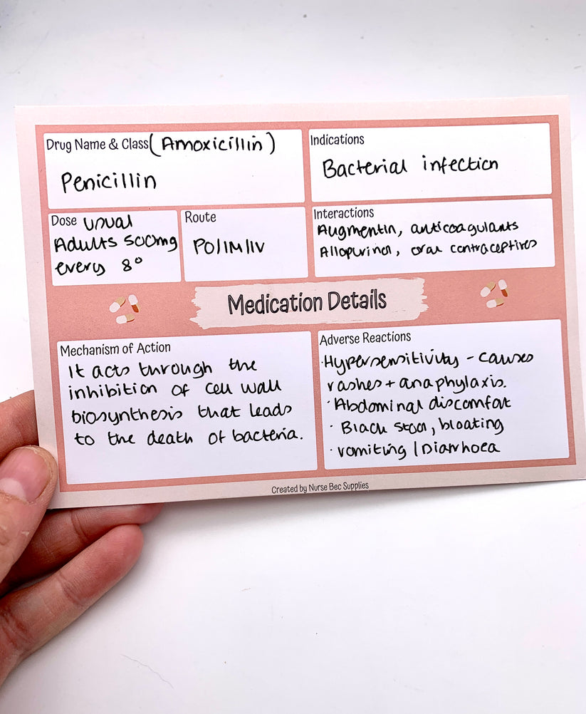 Medication Revision Flashcards – Nurse Bec Supplies
