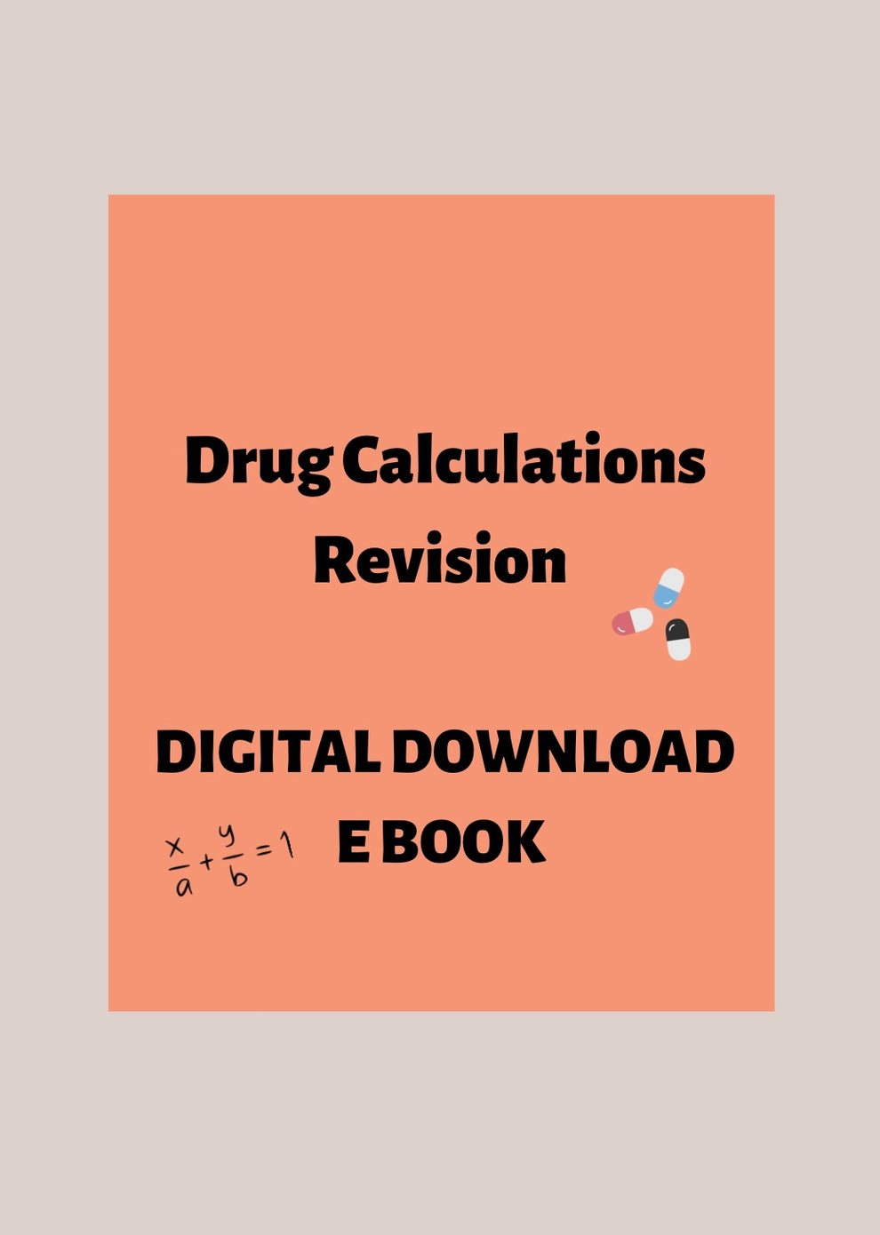 Drug Calculations Revision E Book (DIGITAL PDF) – Nurse Bec Supplies